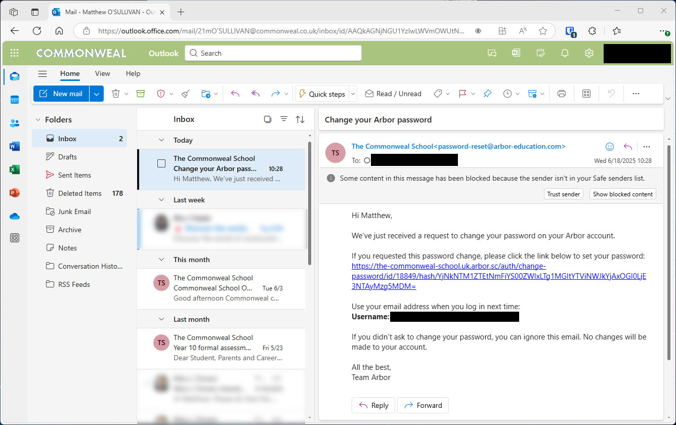 Using Arbor Student Portal - Commonweal