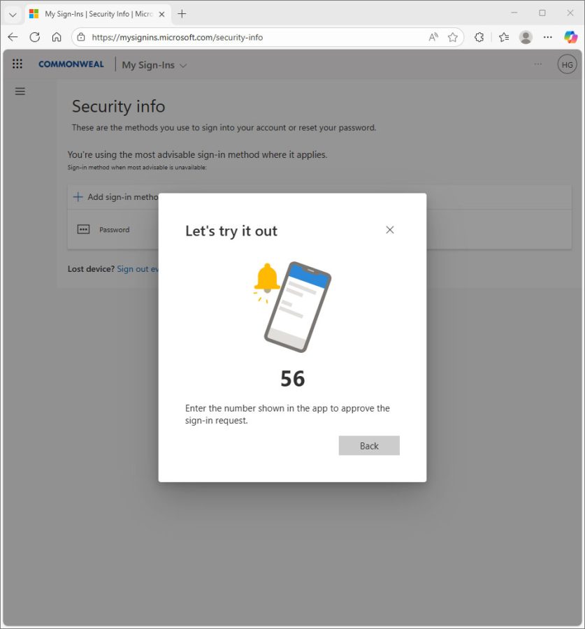 Setting up Multi Factor Authentication (MFA/2FA) - Commonweal